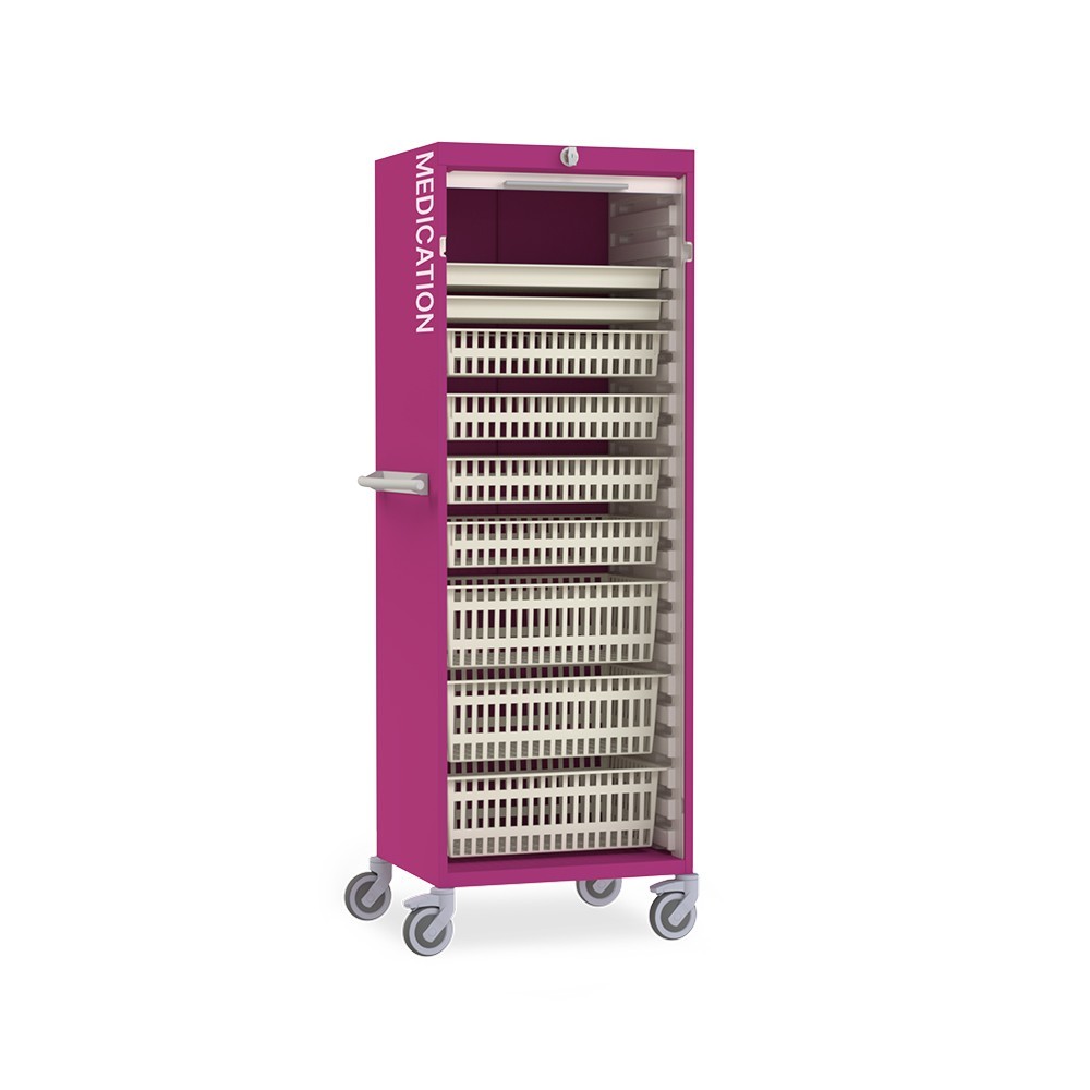 Eolis® Mobile Medication Cabinet with Baskets. | Teal