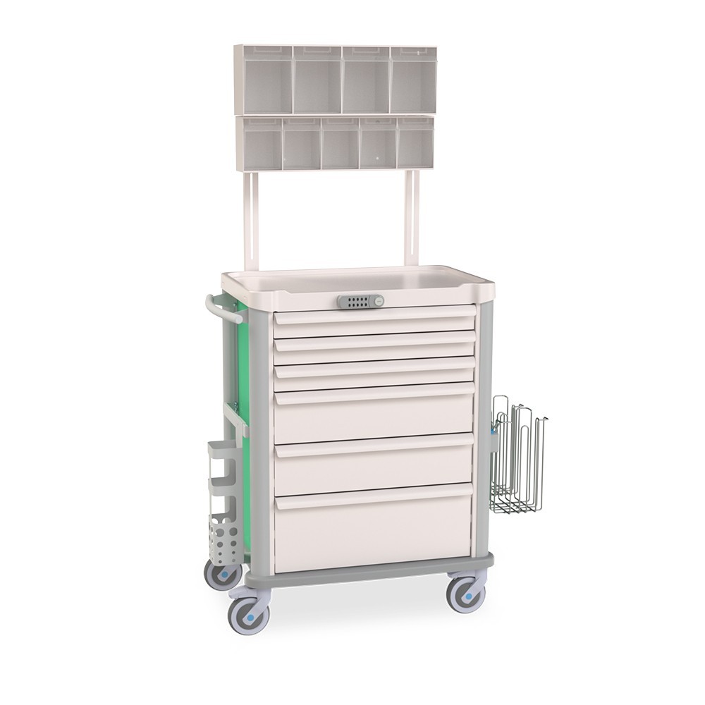 Eolis® Anaesthesia Cart with Height Adjustable Bridge | Teal
