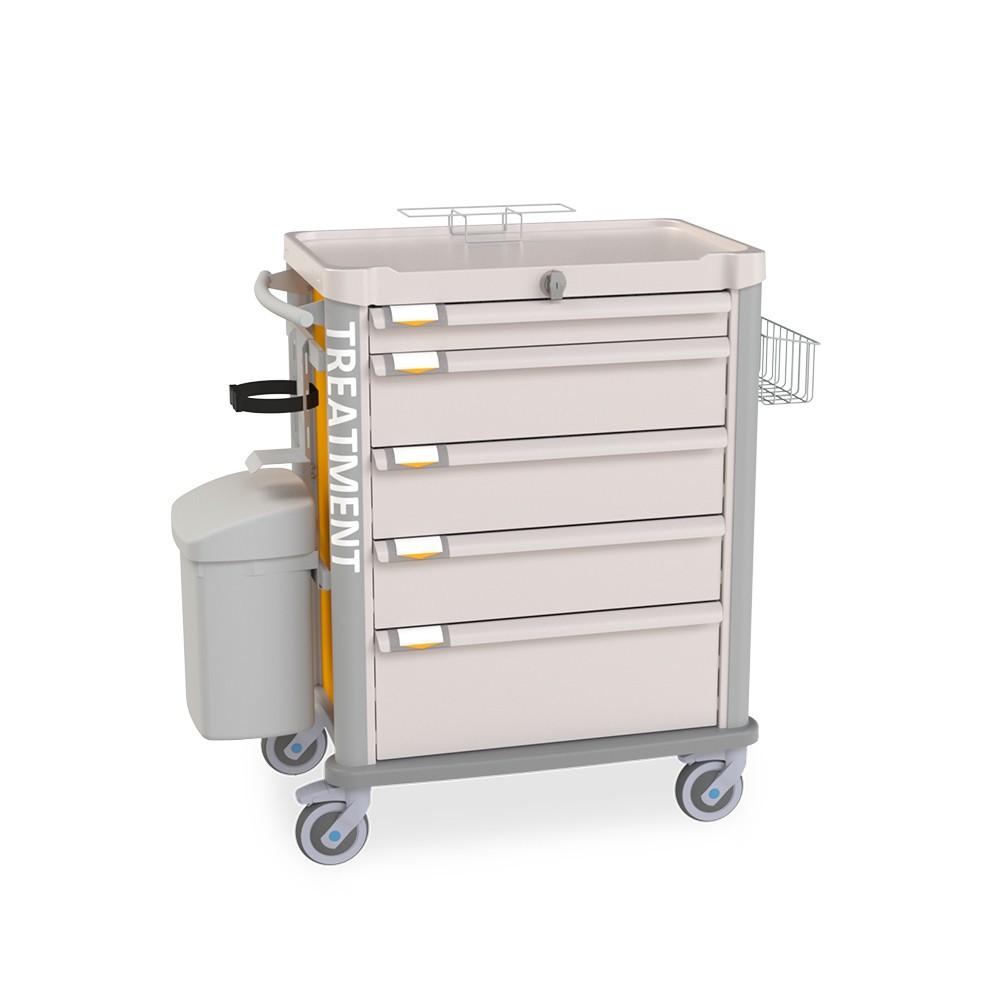 Eolis® Modular Cart Treatment Cart with Drawers with Key Lock. | Teal