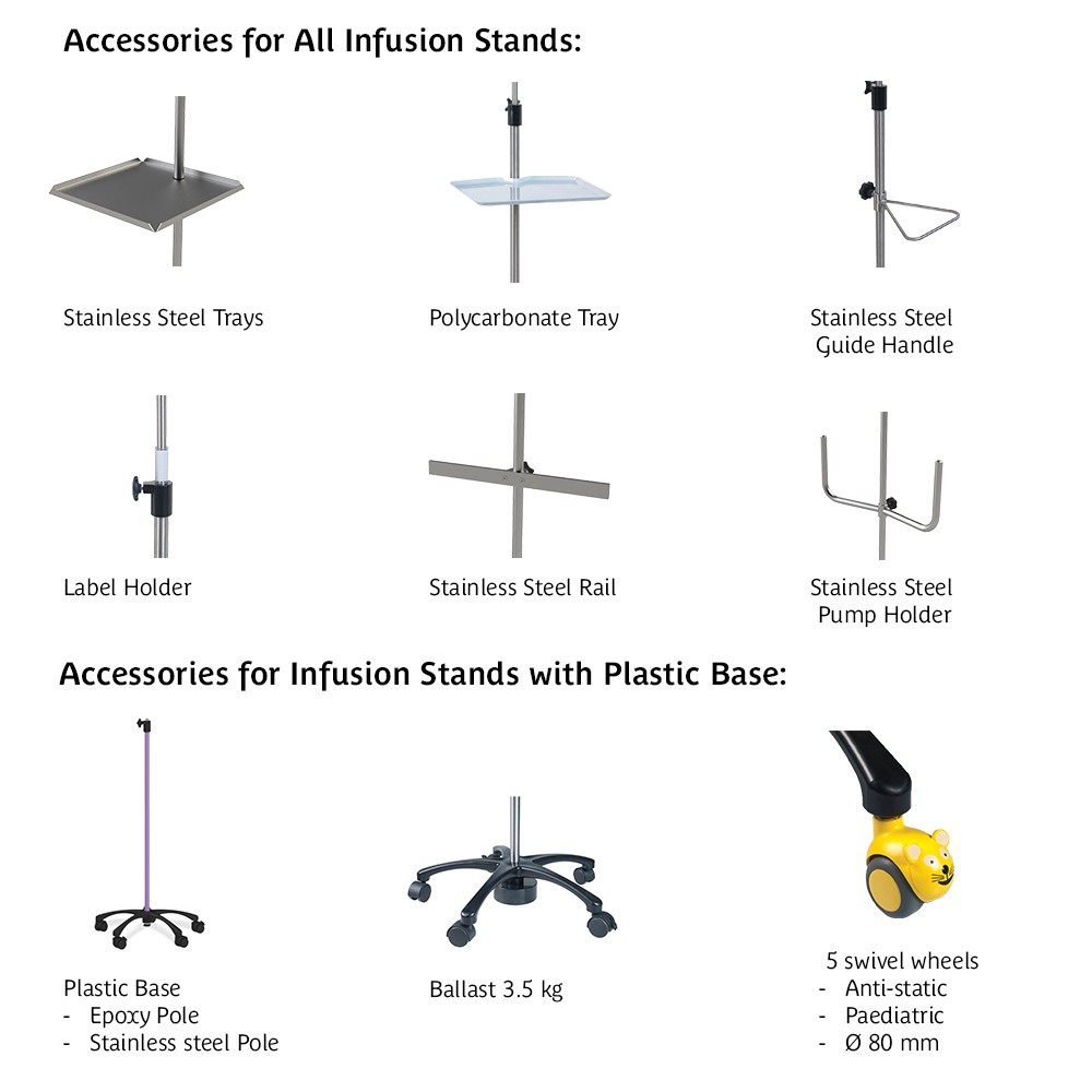 Infusion Stand Curved Plastic Base | Teal