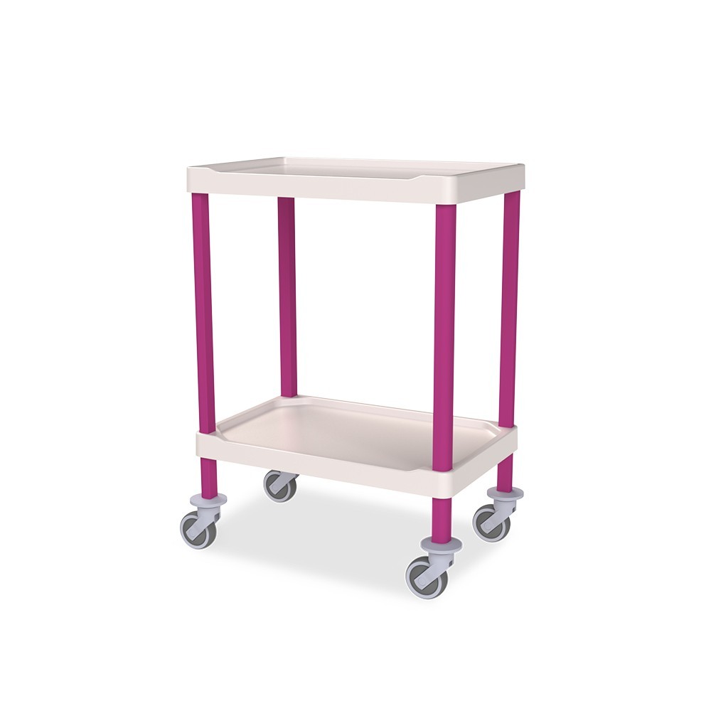 Eolis® 2 Raised edge shelves Treatment Trolley | Teal